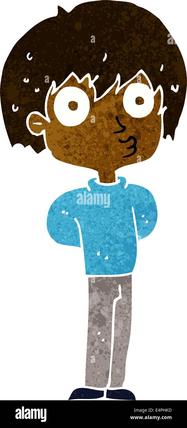 cartoon impressed boy Stock Vector Image & Art - Alamy