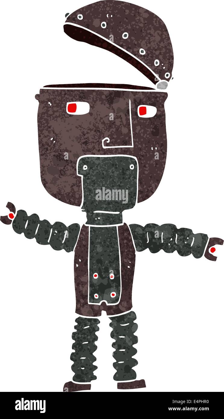 Funny cartoon robot open head hi-res stock photography and images - Alamy