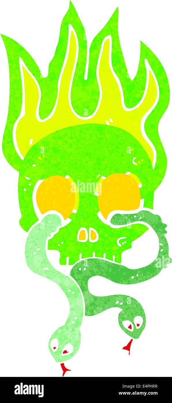 cartoon skull with snakes Stock Vector Image & Art - Alamy