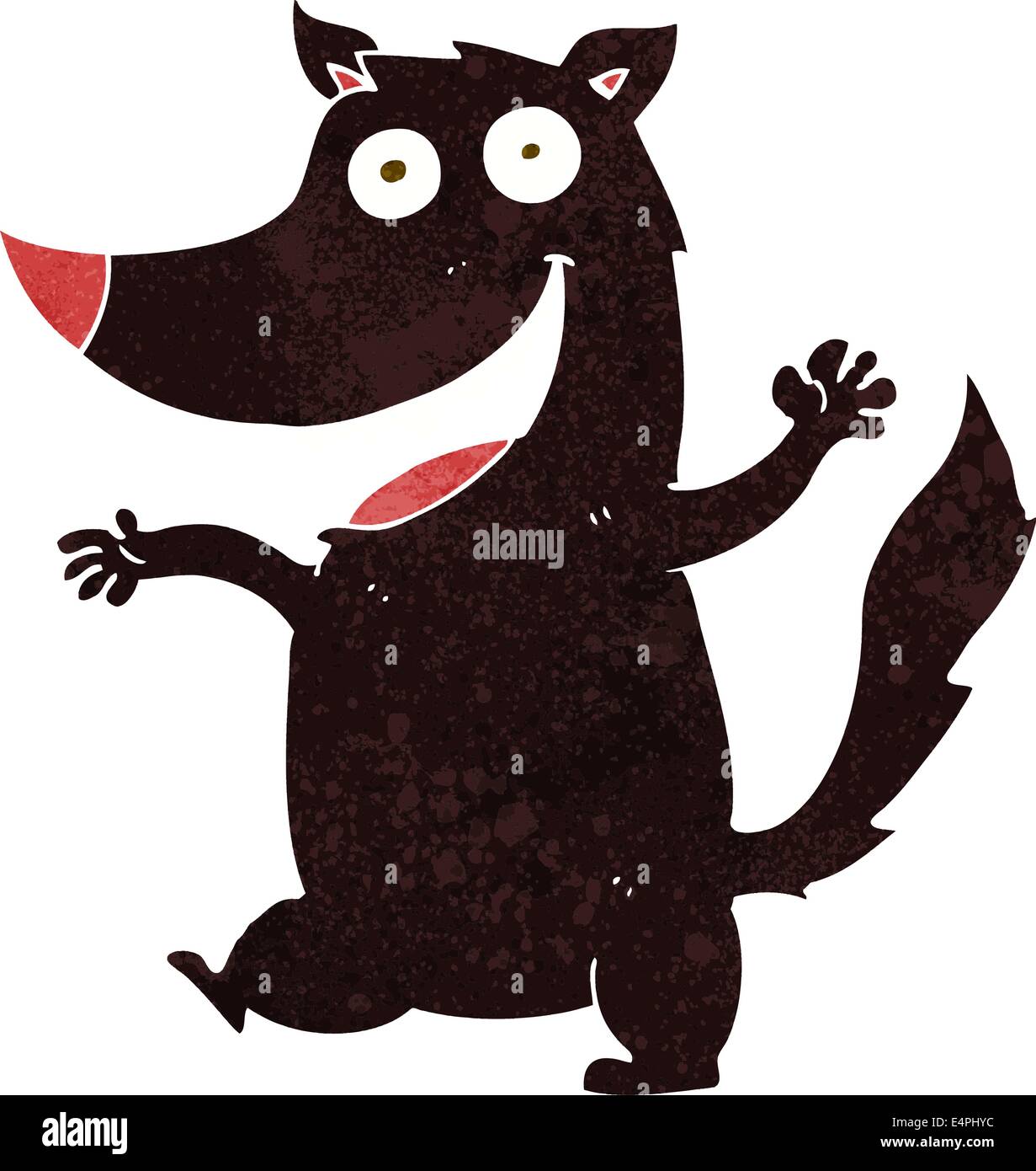 cartoon happy wolf Stock Vector Image & Art - Alamy
