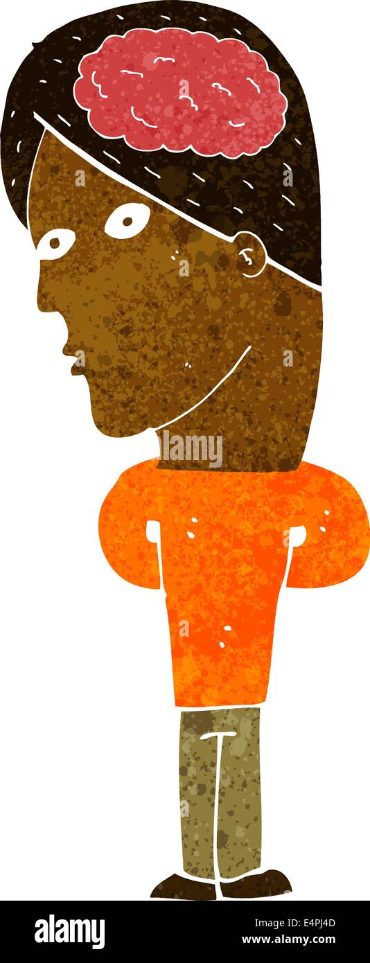 Cartoon man big brain hi-res stock photography and images - Alamy