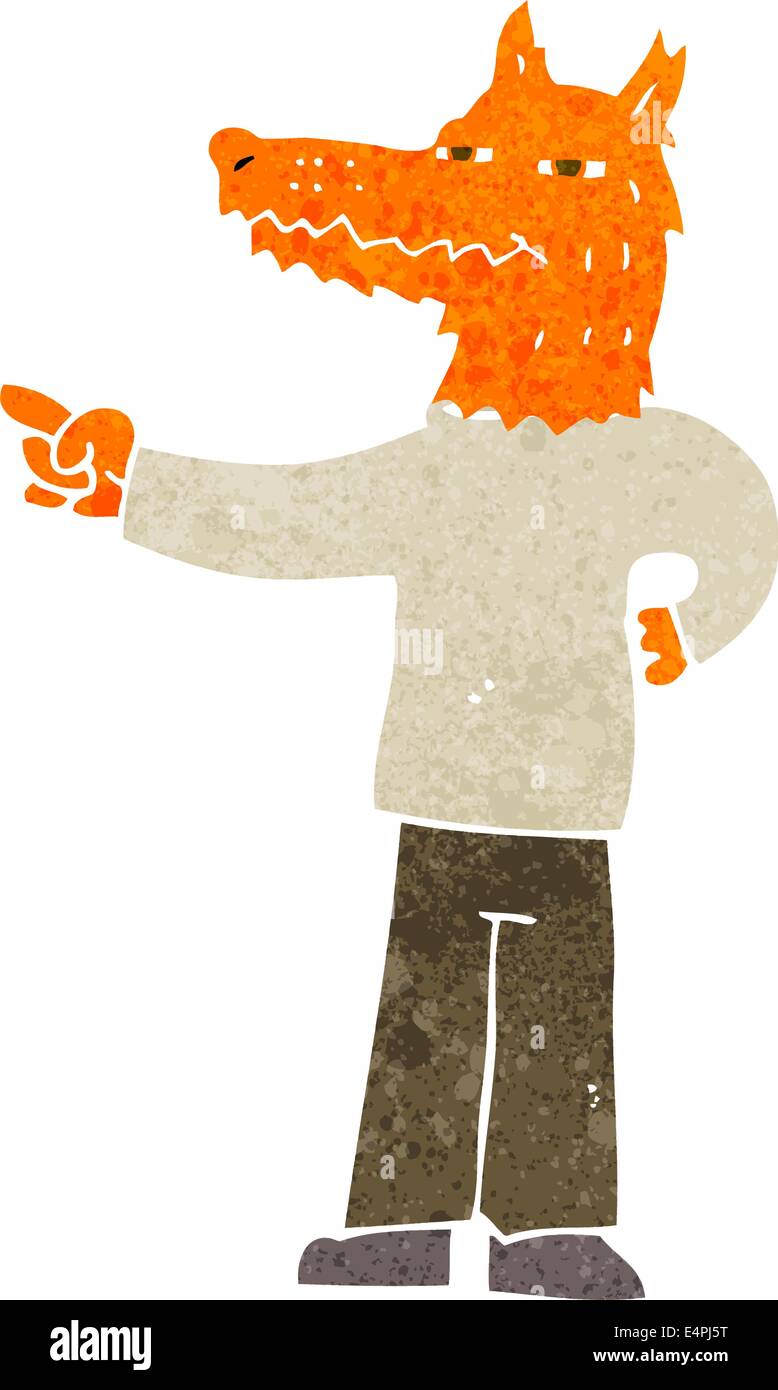 cartoon pointing fox man Stock Vector Image & Art - Alamy