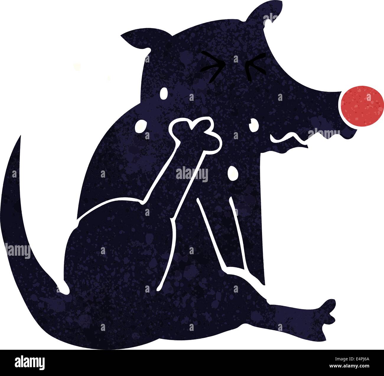 Cartoon dog scratching Stock Vector Images - Alamy