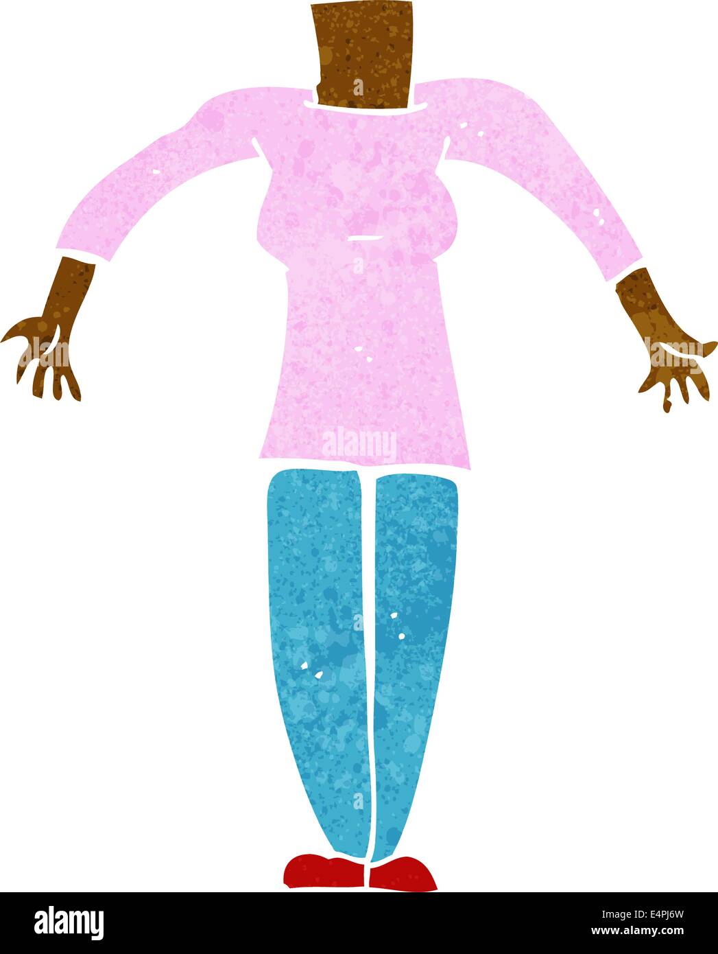 cartoon female body (add photos or mix and match cartoons Stock Vector ...