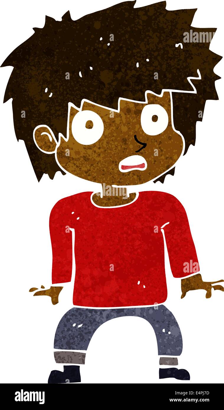 cartoon frightened boy Stock Vector Image & Art - Alamy