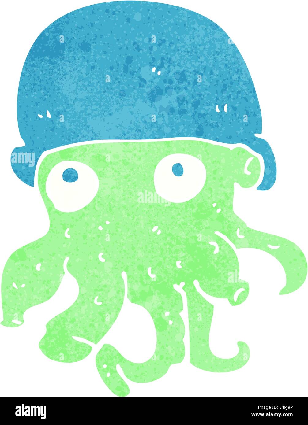 Cartoon alien head wearing hat Stock Vector Images - Alamy