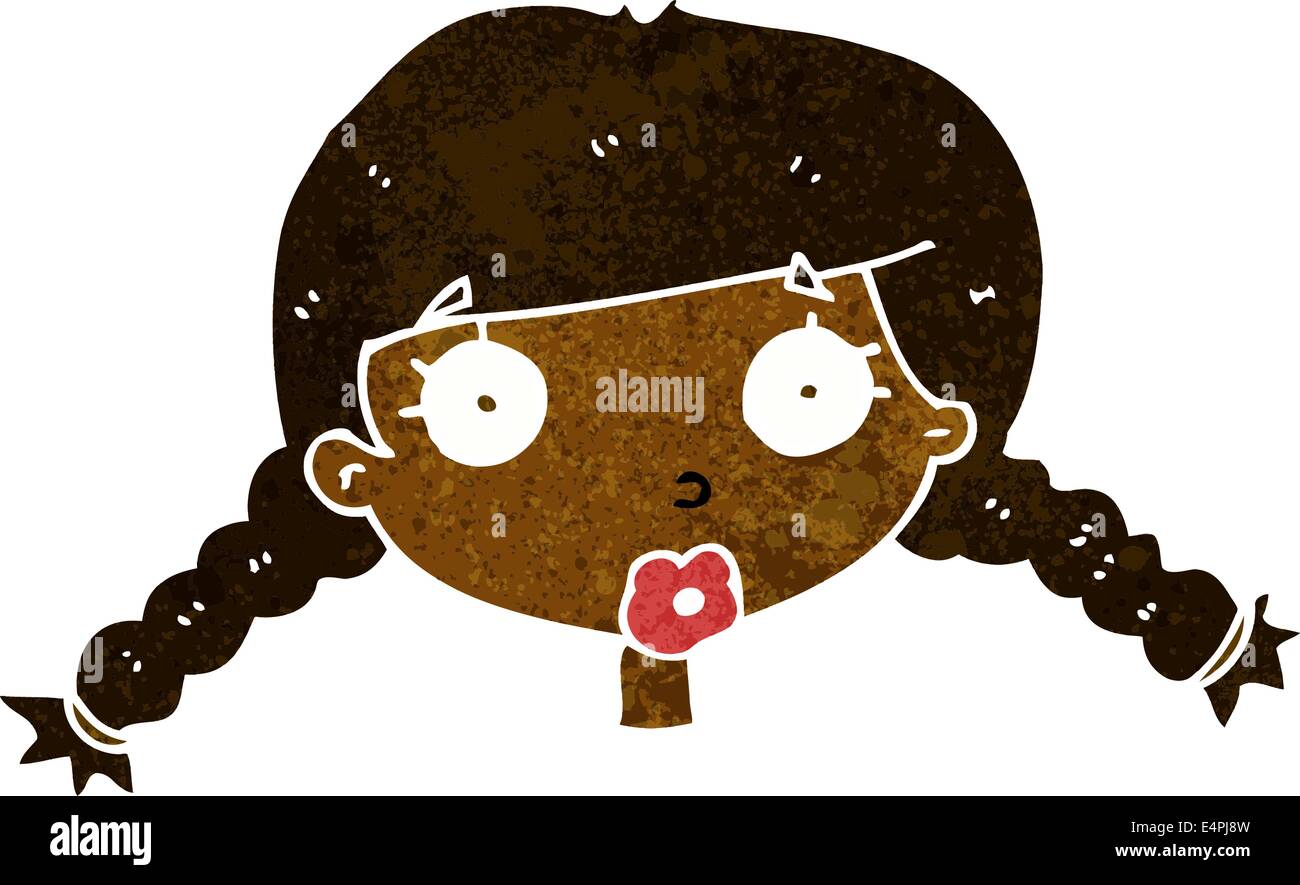 cartoon confused female face Stock Vector Image & Art - Alamy
