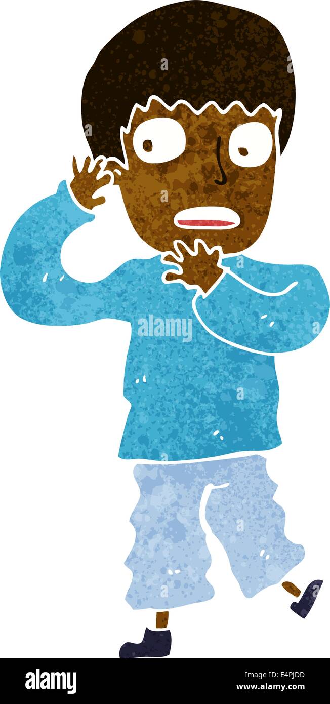 cartoon frightened boy Stock Vector Image & Art - Alamy