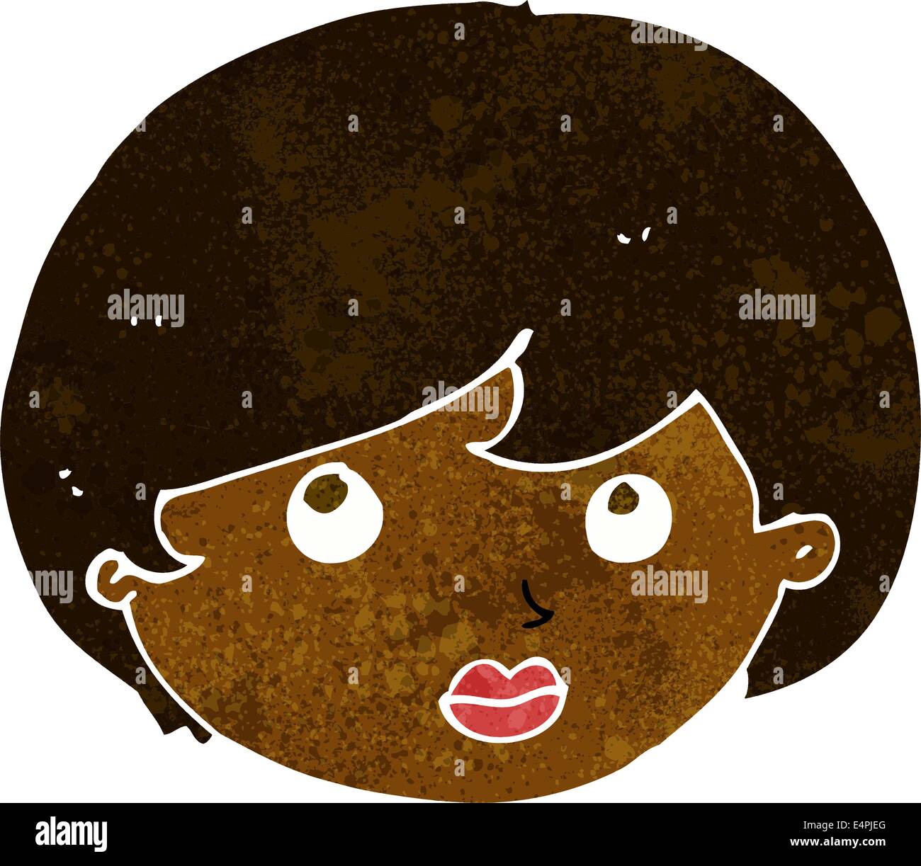 cartoon female face looking upwards Stock Vector Image & Art - Alamy