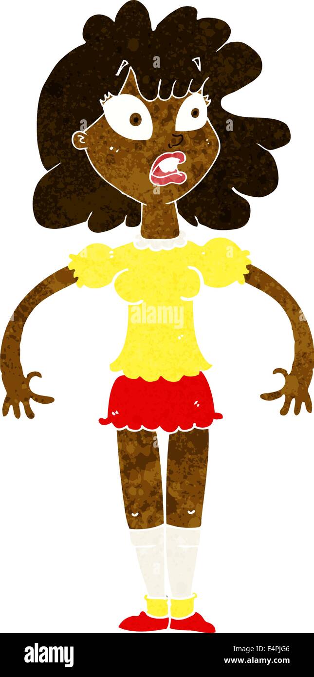 Cartoon girl scared Stock Vector Images - Alamy