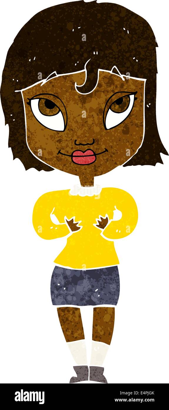 cartoon woman gesturing at self Stock Vector Image & Art - Alamy