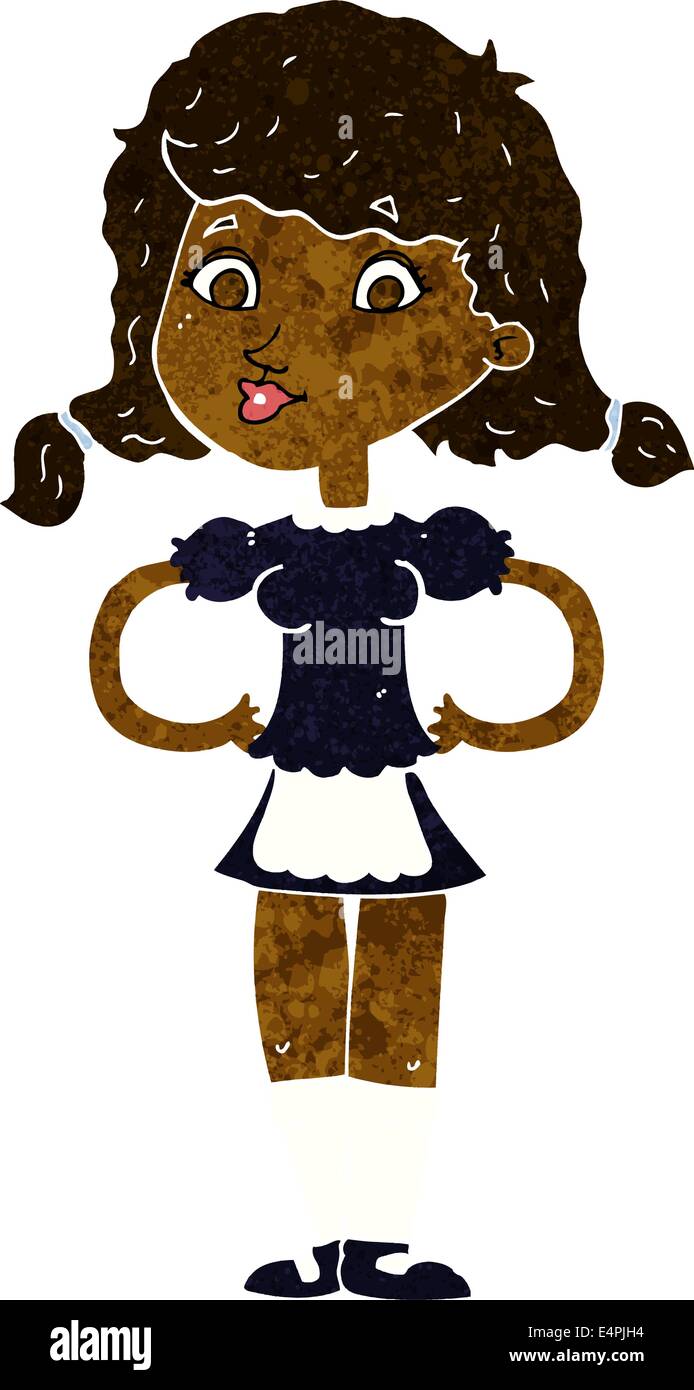 cartoon happy waitress woman Stock Vector Image & Art - Alamy