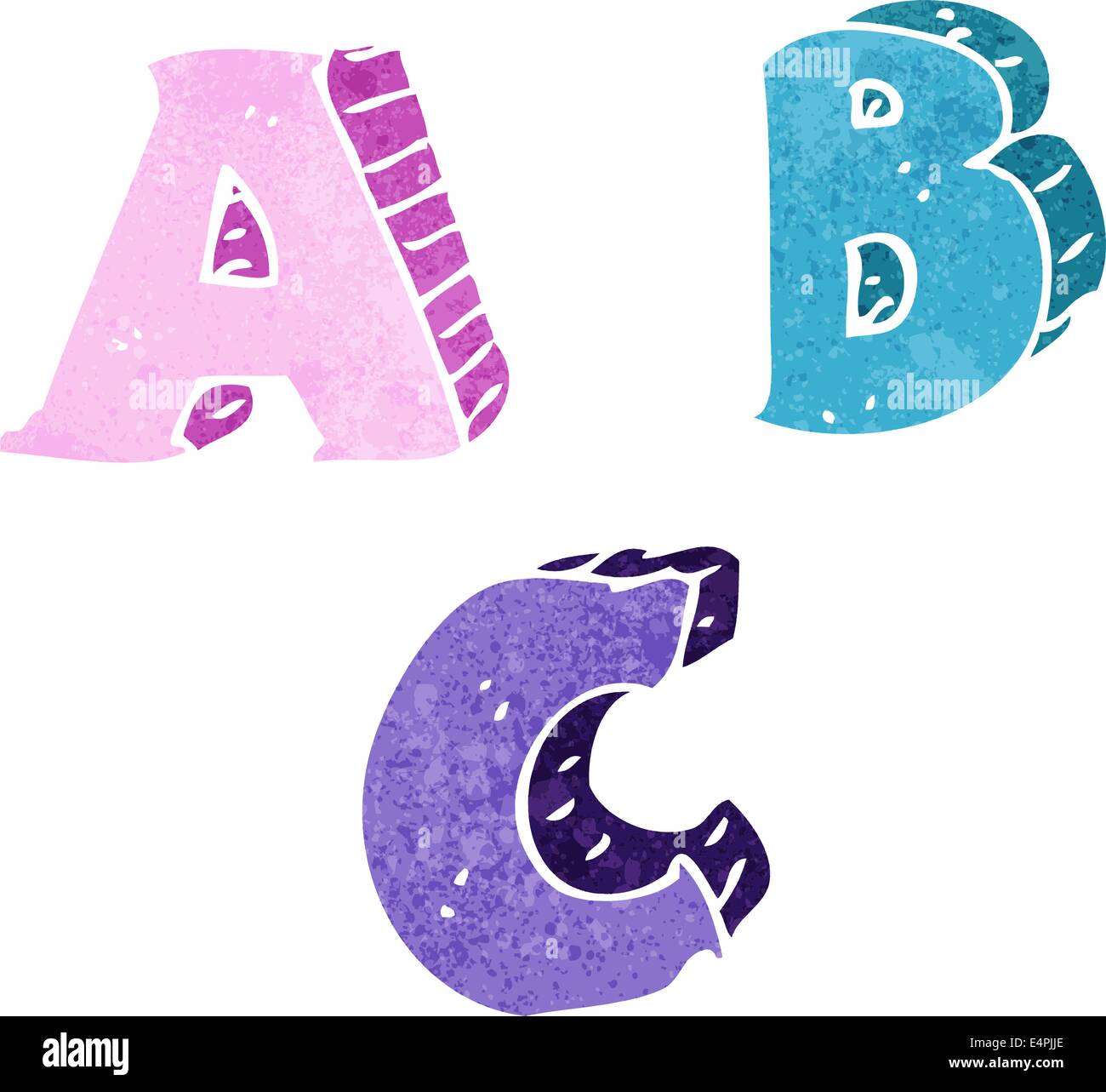 cartoon ABC letters Stock Vector Image & Art - Alamy