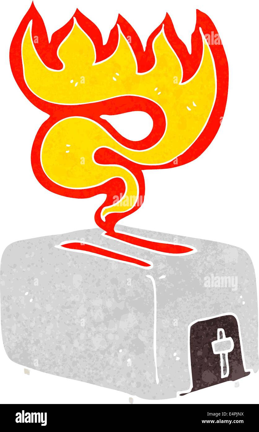 cartoon burning toaster Stock Vector Image & Art - Alamy