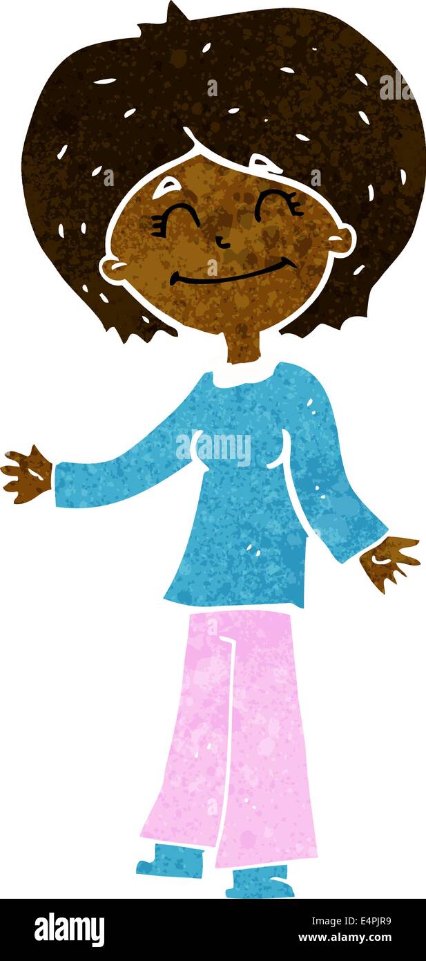 cartoon happy woman Stock Vector Image & Art - Alamy