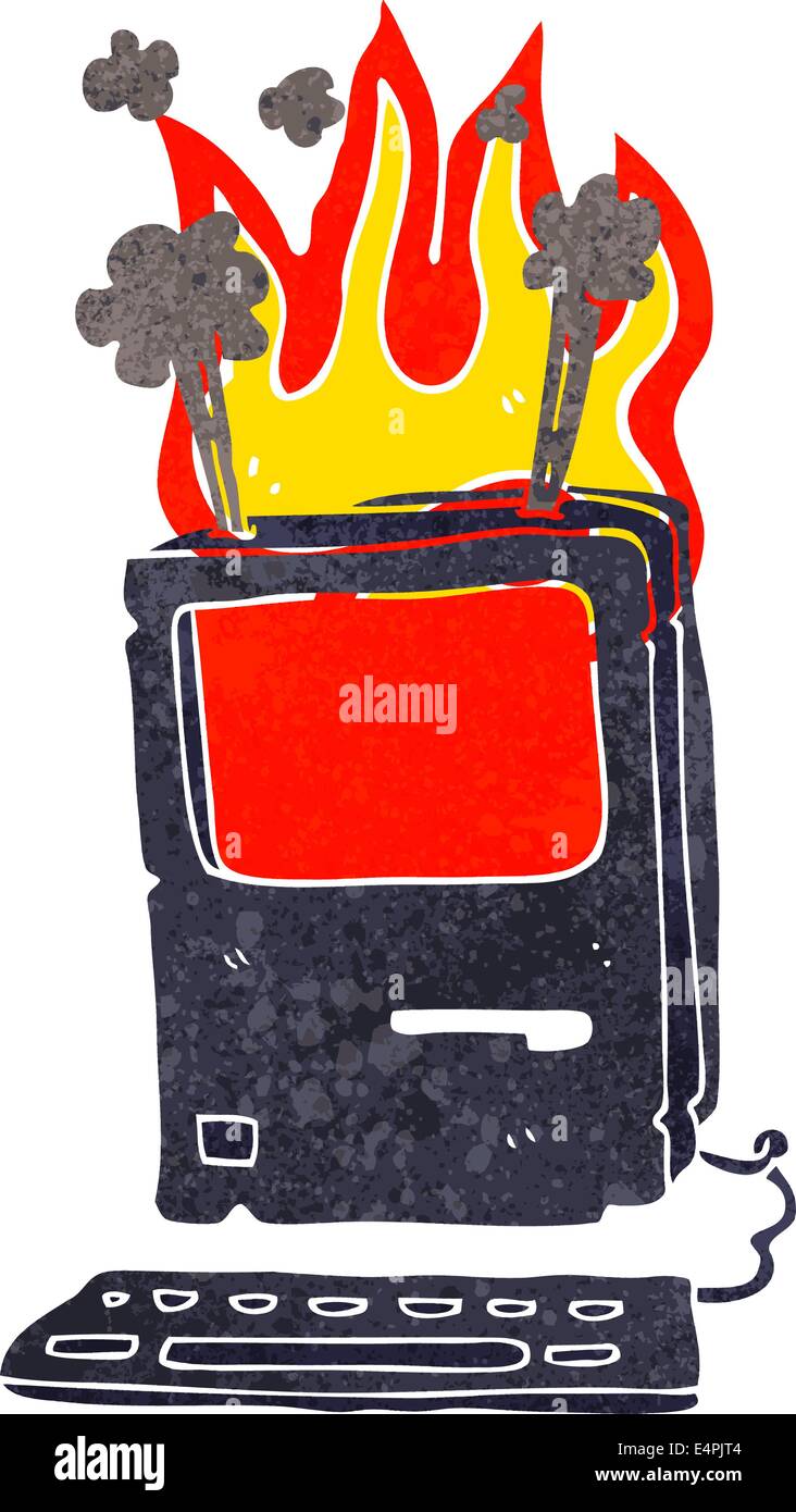 cartoon old computer Stock Vector Image & Art - Alamy