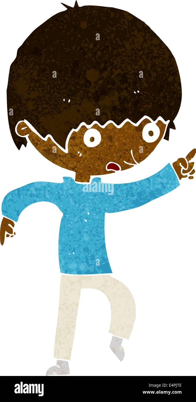 cartoon worried boy pointing Stock Vector Image & Art - Alamy