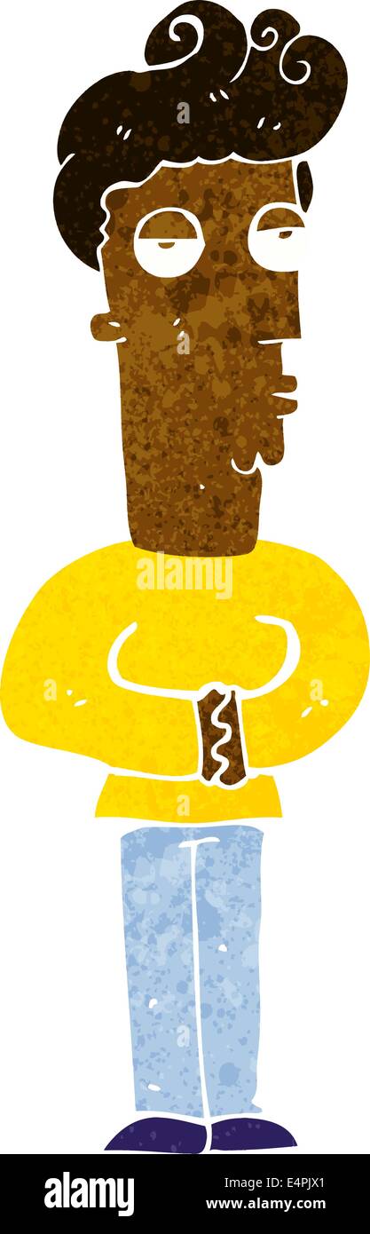 cartoon jaded man Stock Vector Image & Art - Alamy