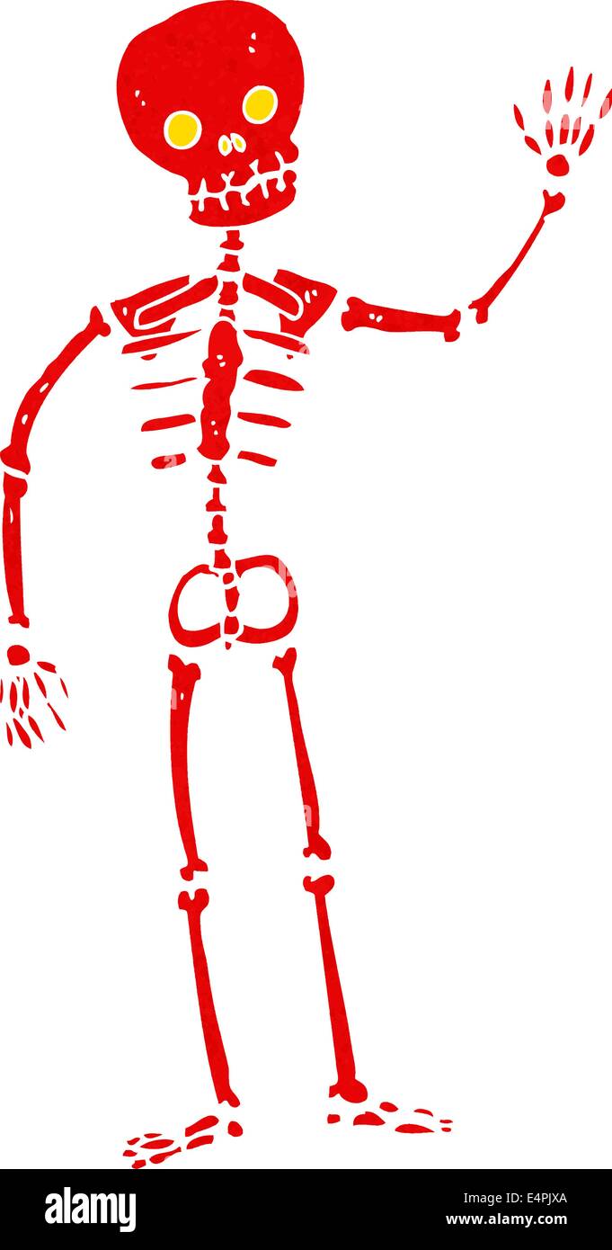 cartoon waving skeleton Stock Vector Image & Art - Alamy