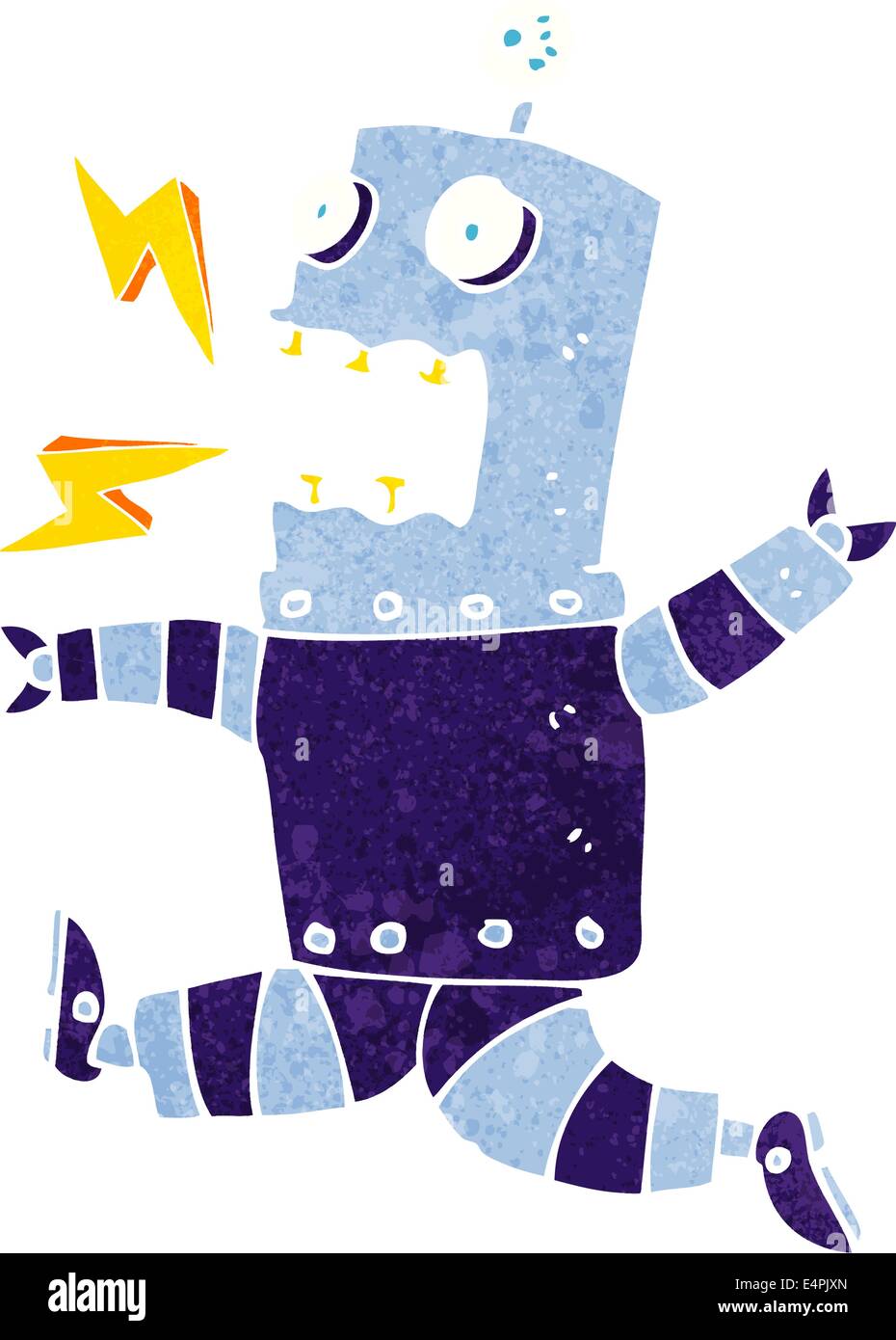 cartoon terrified robot Stock Vector Image & Art - Alamy