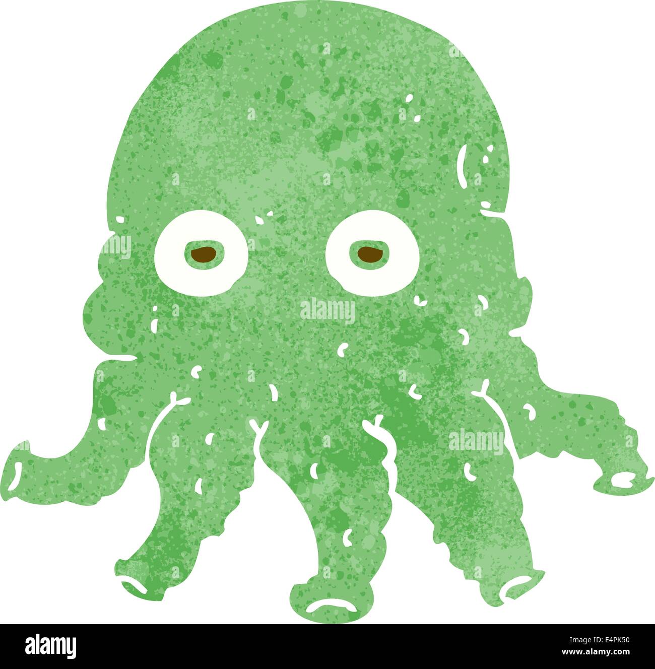 cartoon alien squid face Stock Vector Image & Art - Alamy