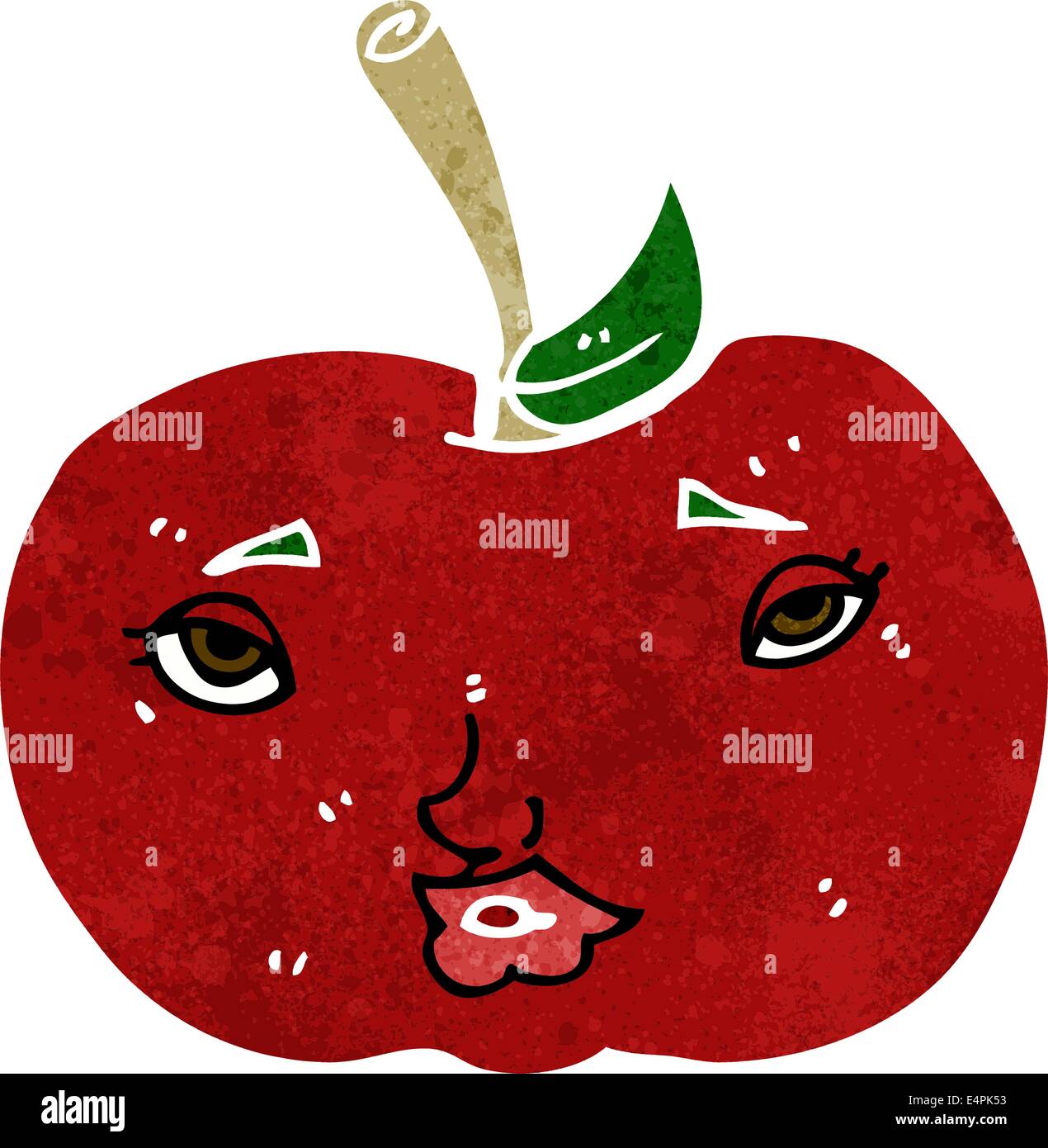 cartoon apple with face Stock Vector Image & Art - Alamy