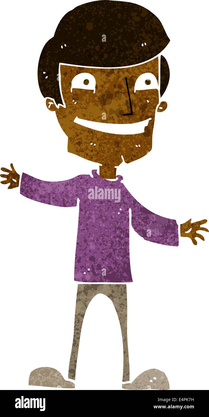 cartoon grinning man Stock Vector Image & Art - Alamy