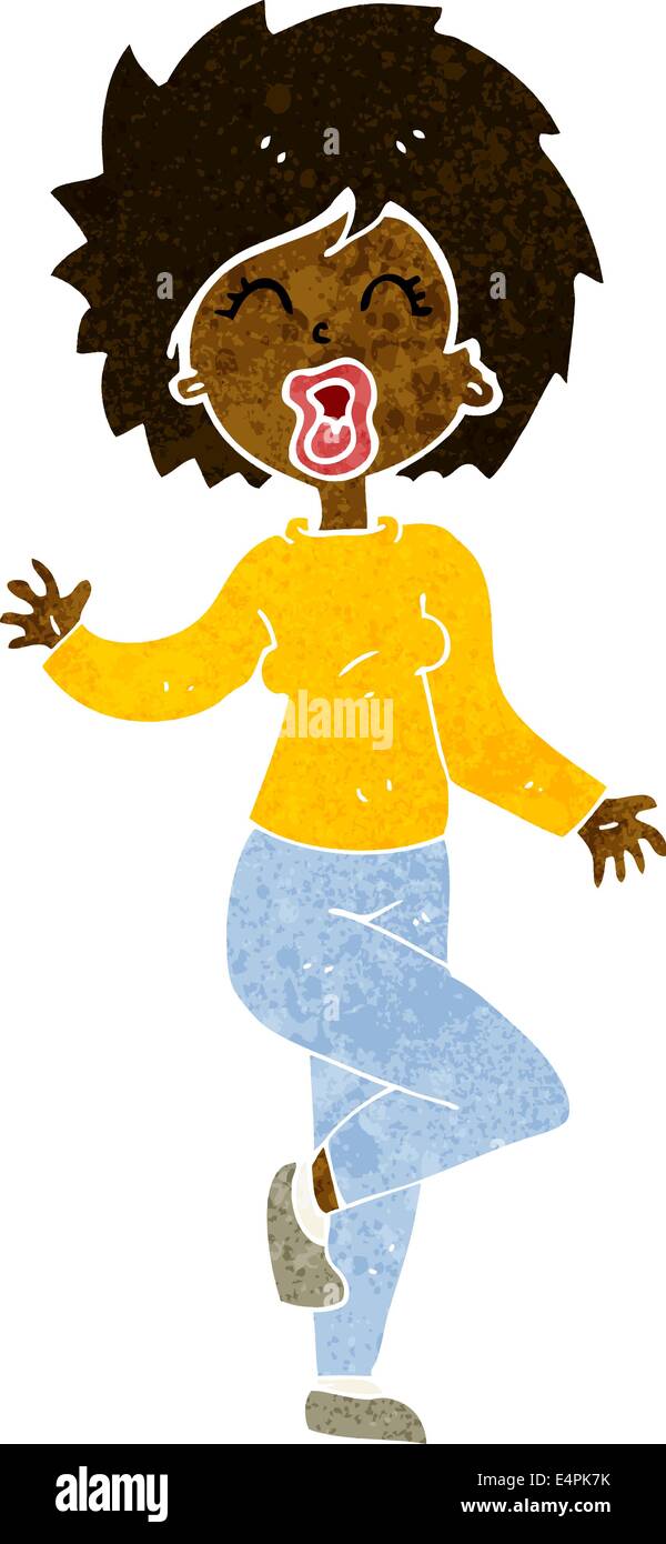 cartoon woman dancing Stock Vector Image & Art - Alamy