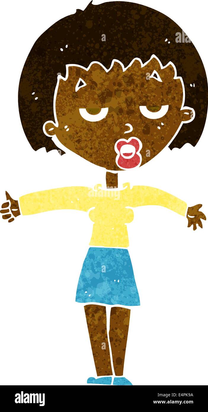 Cartoon bored woman Stock Vector Images - Alamy