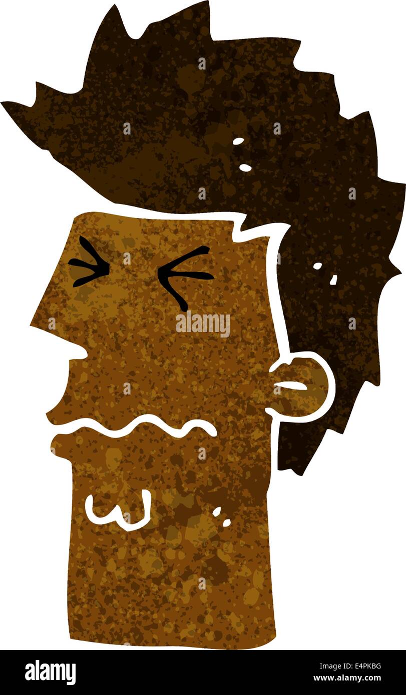 Cartoon stressed out face Stock Vector Images - Alamy