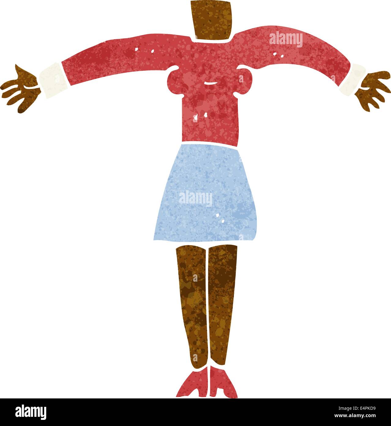 cartoon female body (add photos or mix and match cartoons Stock Vector ...