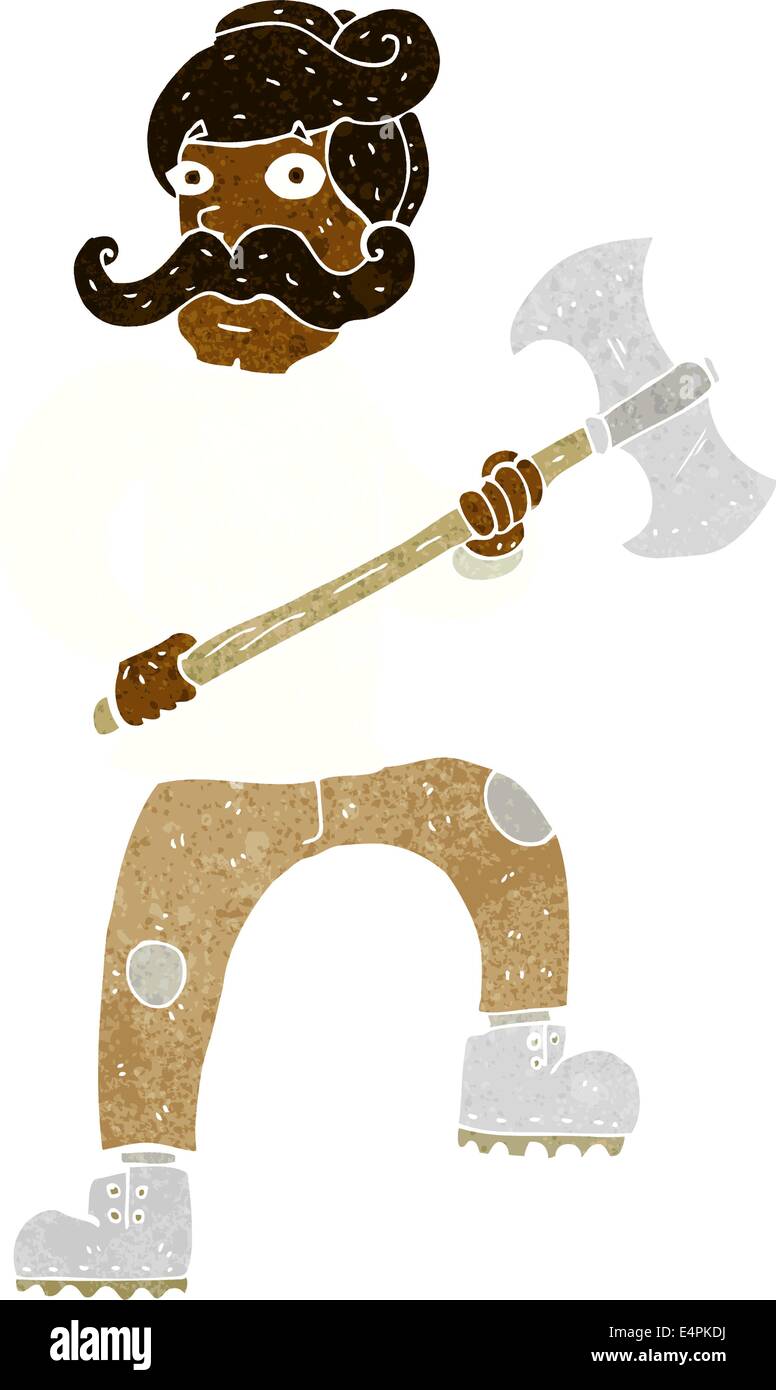 cartoon man with axe Stock Vector Image & Art - Alamy