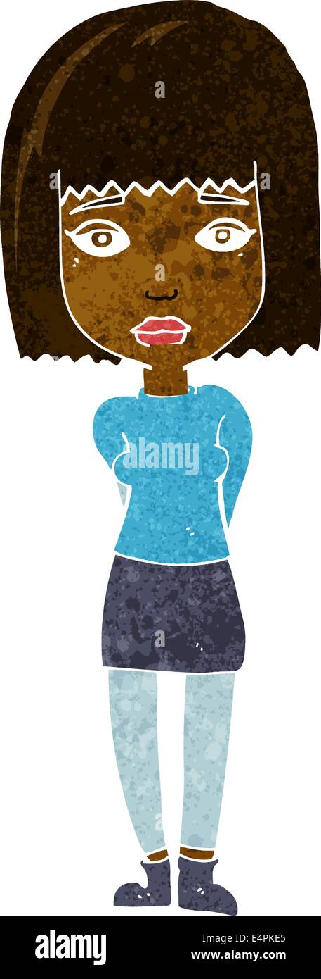 cartoon serious girl Stock Vector Image & Art - Alamy