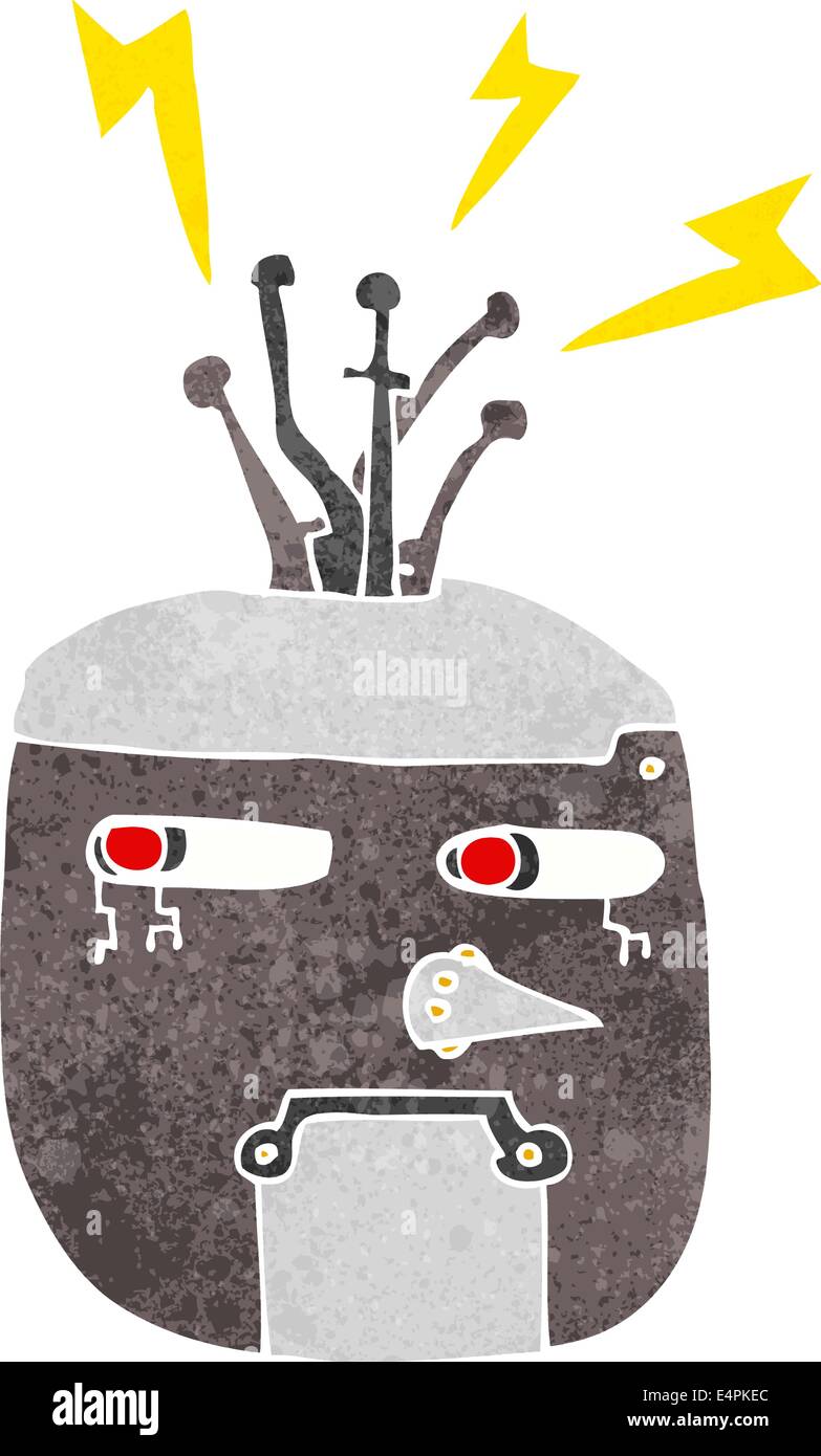cartoon robot head Stock Vector Image & Art - Alamy