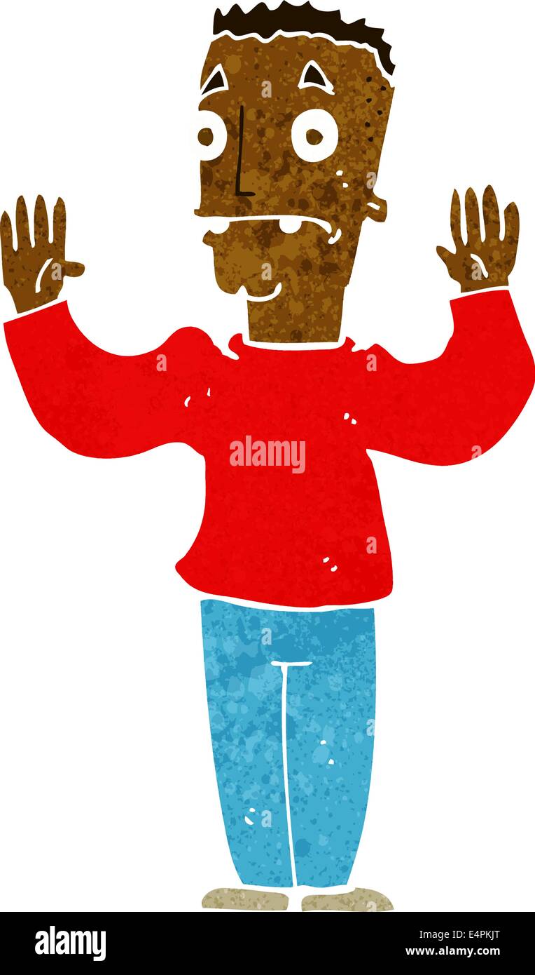 cartoon man surrendering Stock Vector Image & Art - Alamy