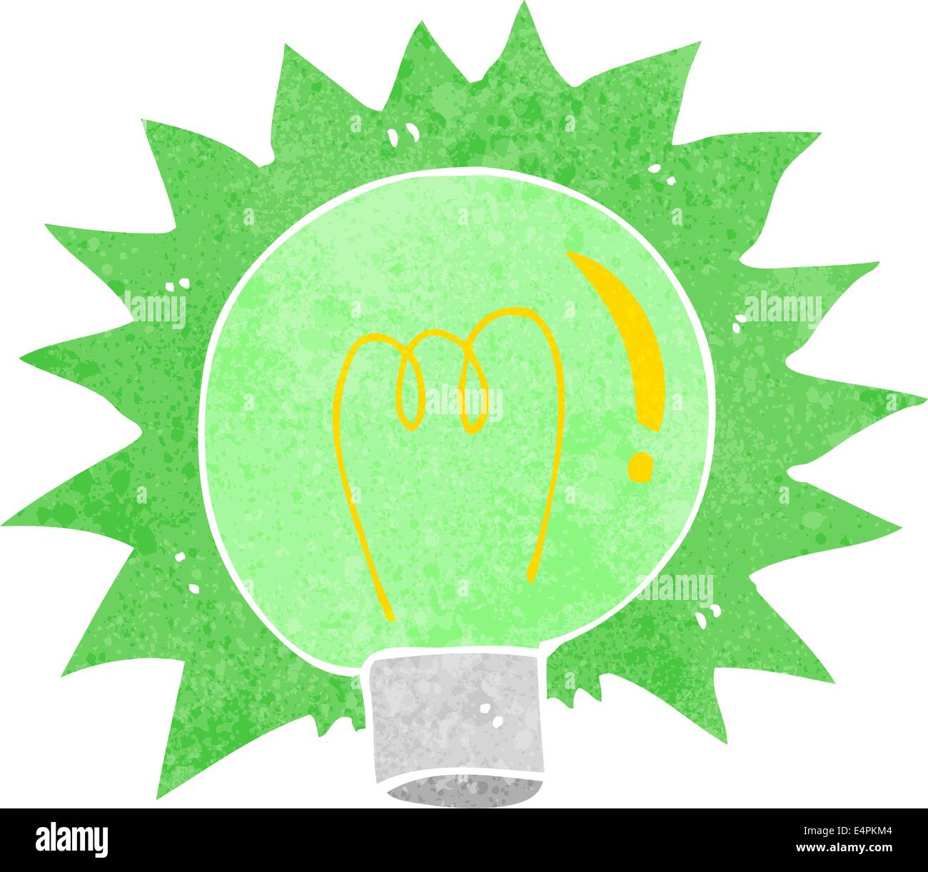 cartoon flashing green light bulb Stock Vector Image & Art - Alamy