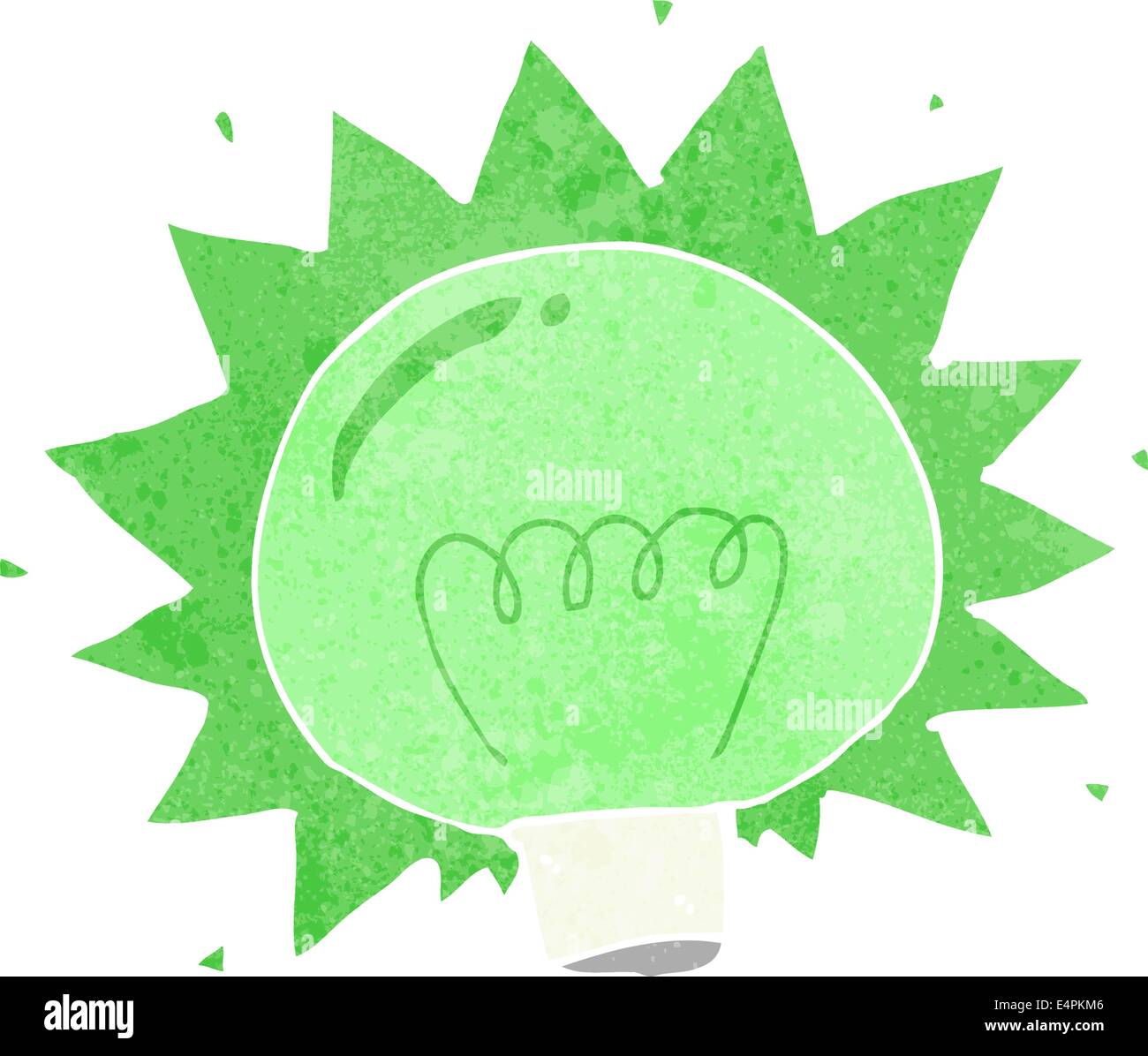 cartoon flashing green light bulb Stock Vector Image & Art - Alamy
