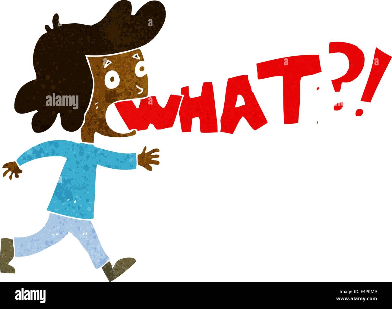 cartoon woman shouting what Stock Vector Image & Art - Alamy