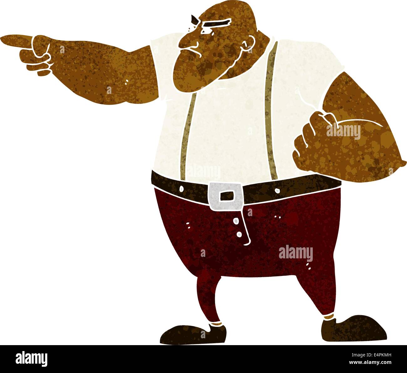 cartoon angry tough guy pointing Stock Vector Image & Art - Alamy