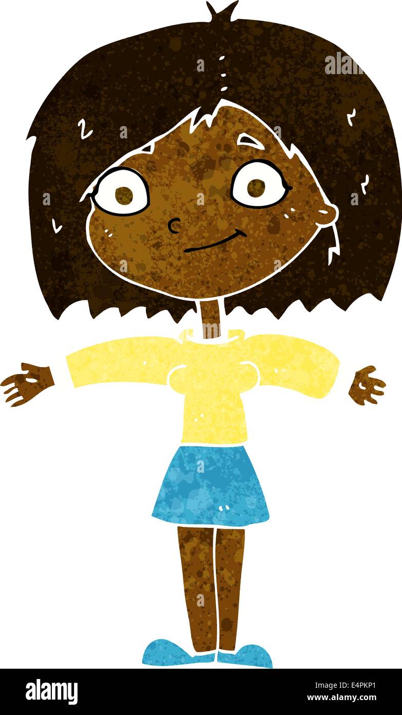 Silly girl smiling Stock Vector Images - Alamy