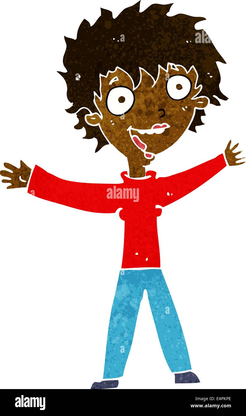 Cartoon excited woman Stock Vector Images - Alamy