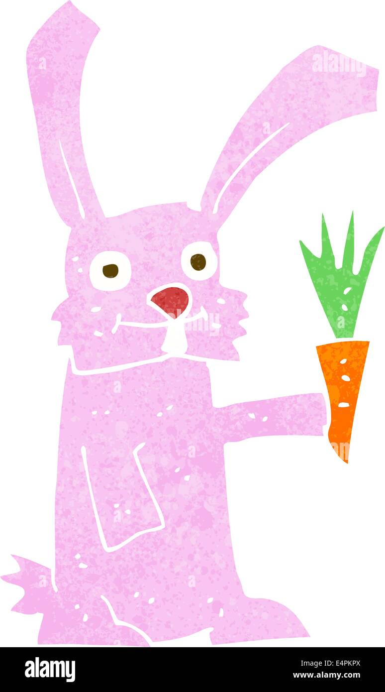 cartoon rabbit with carrot Stock Vector Image & Art - Alamy