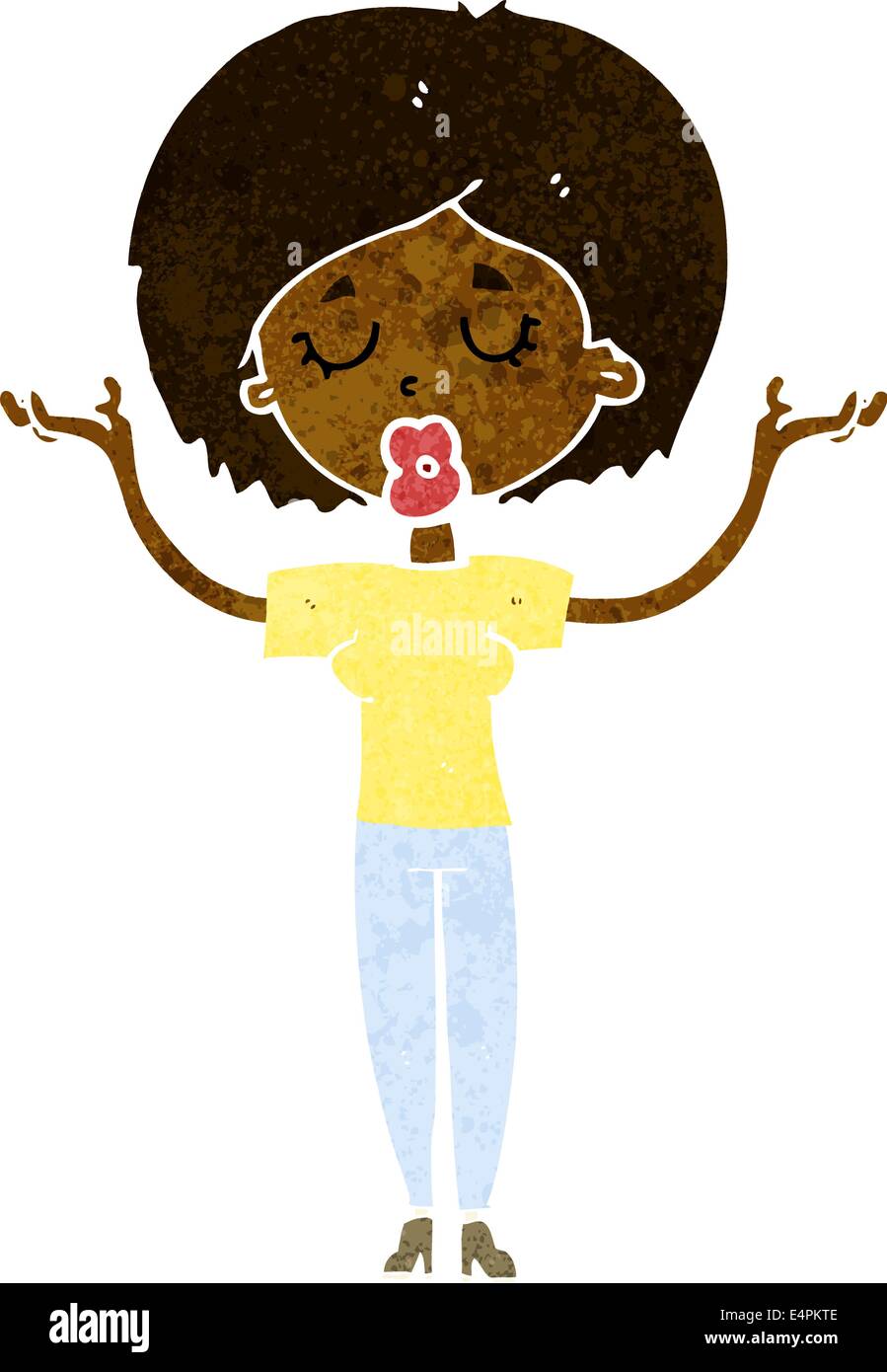 cartoon peaceful woman Stock Vector Image & Art - Alamy