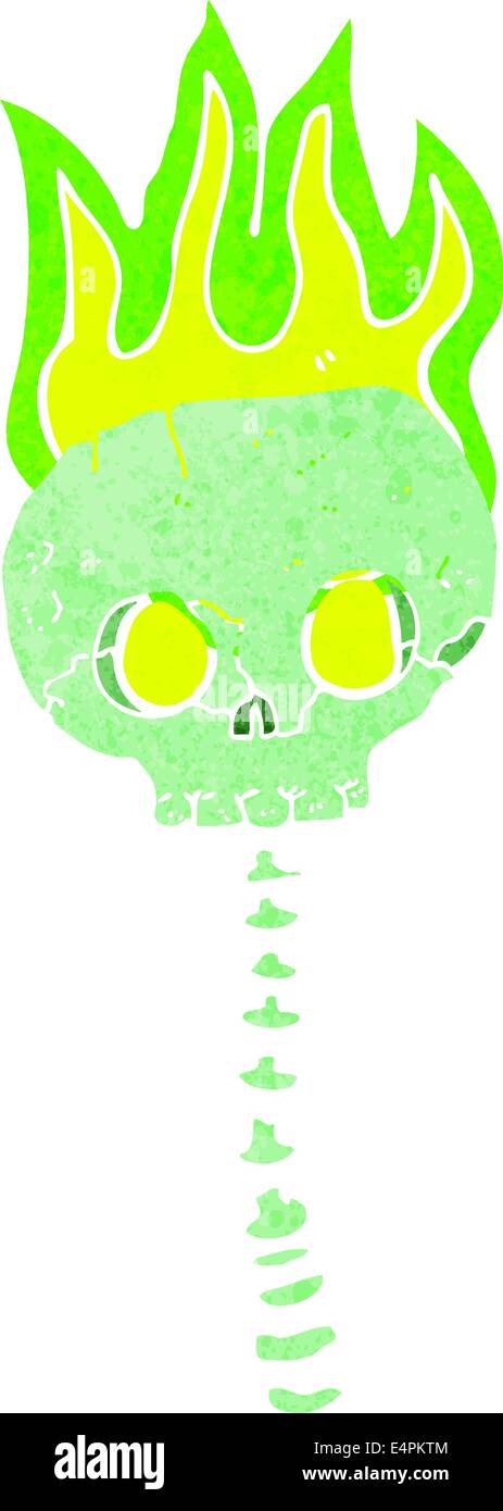 cartoon spooky skull and spine Stock Vector Image & Art - Alamy