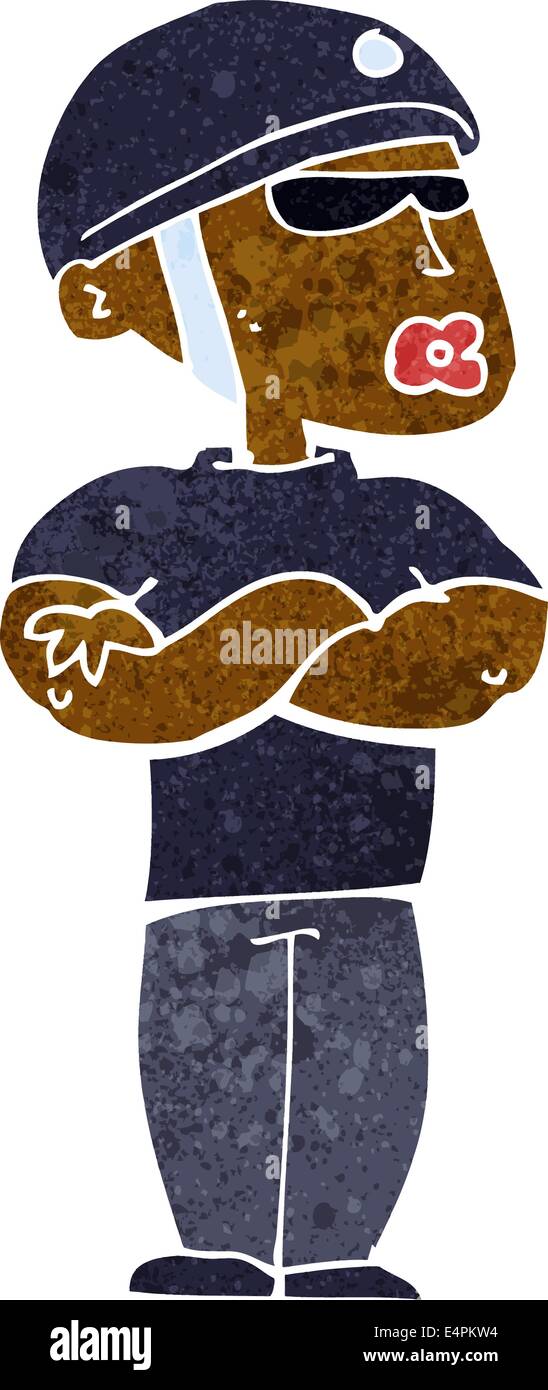 Cheerful male security guard Stock Vector Images - Alamy