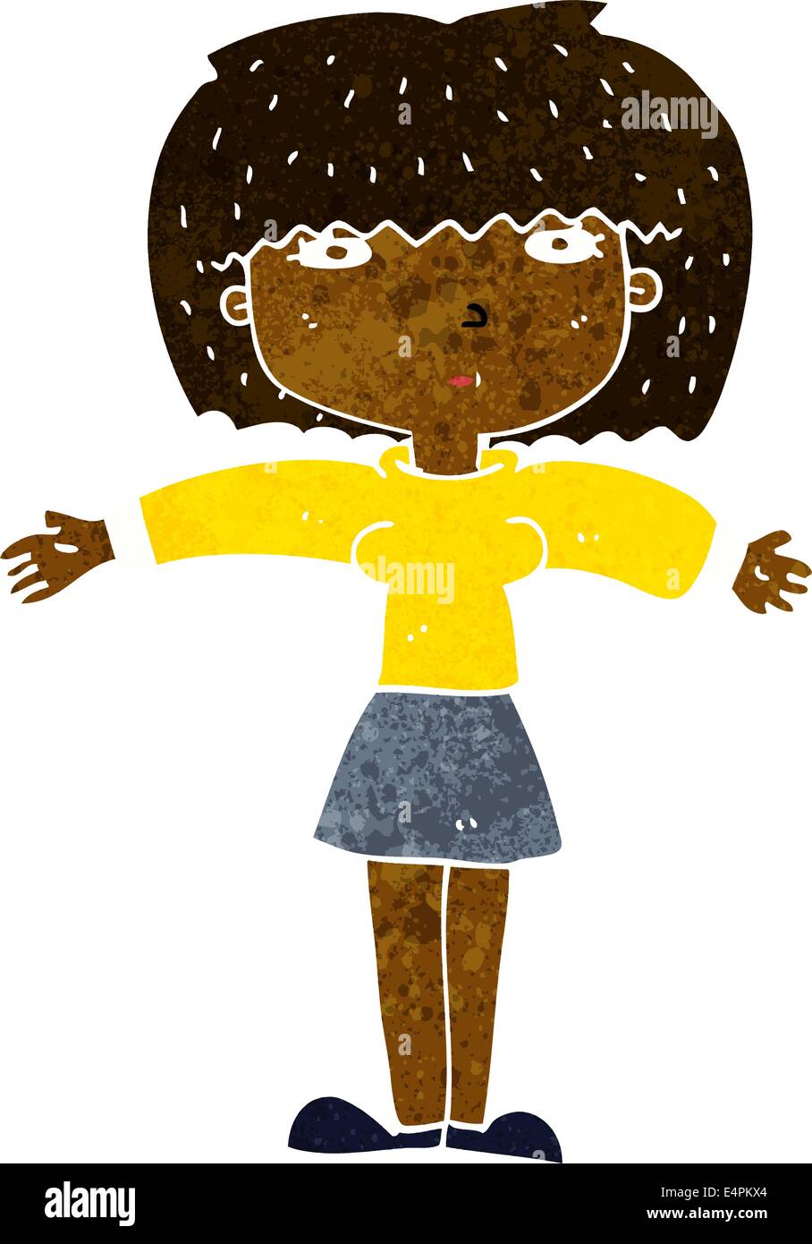 cartoon woman shrugging shoulders Stock Vector Image & Art - Alamy