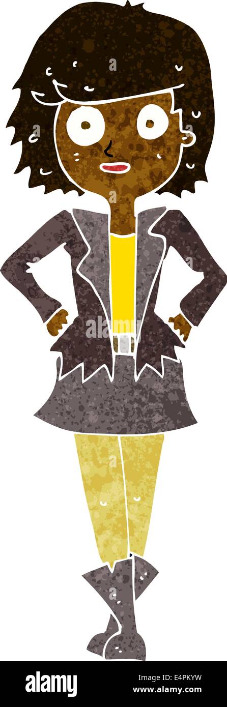 cartoon girl in jacket Stock Vector Image & Art - Alamy