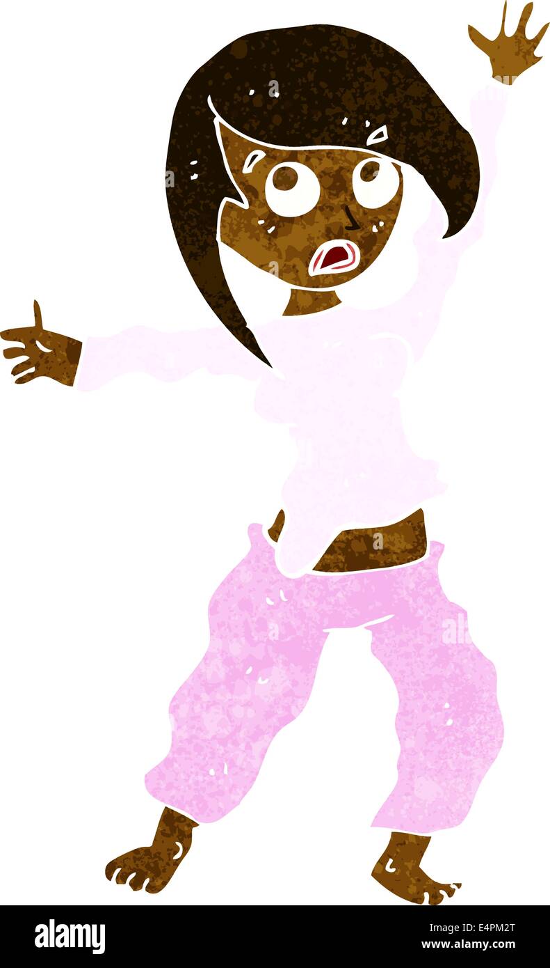 cartoon frightened woman Stock Vector Image & Art - Alamy