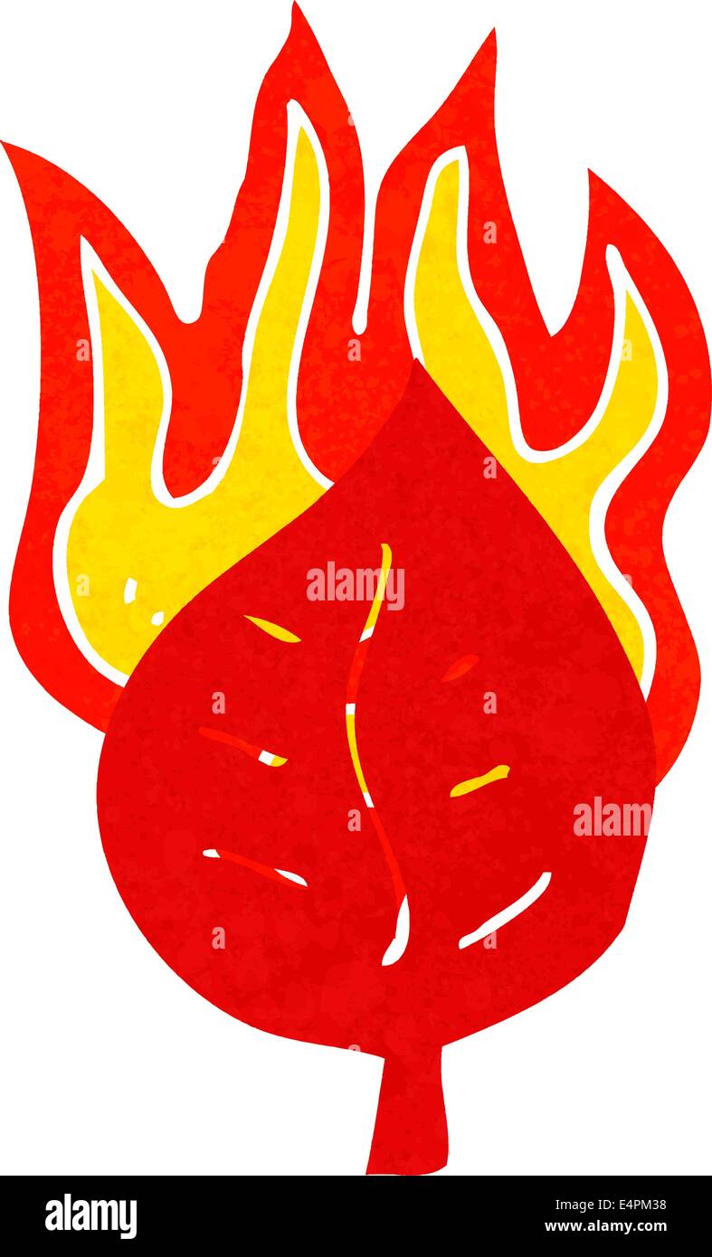 cartoon leaf on fire symbol Stock Vector Image & Art - Alamy