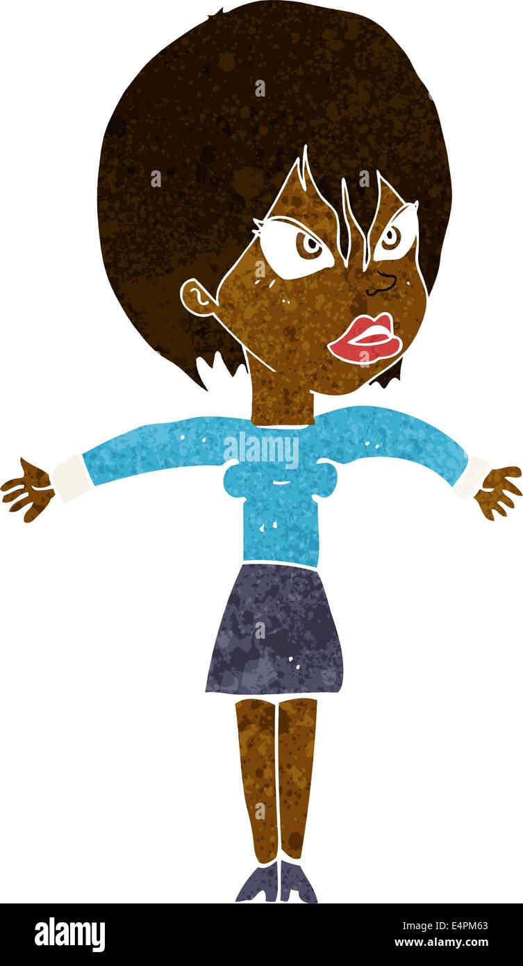cartoon annoyed girl Stock Vector Image & Art - Alamy